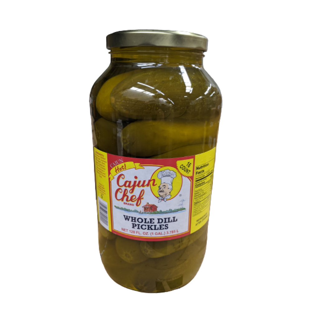 Cajun Chef Whole Hot Dill Pickles Gallon - 071675520421