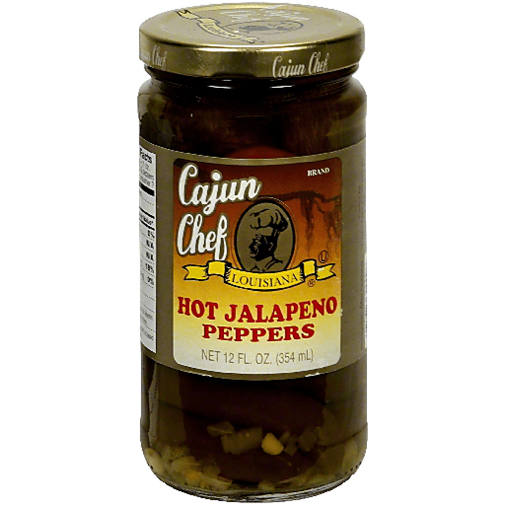 Whole Cajun Chef Hot Jalapeno Peppers 12 oz - 2813